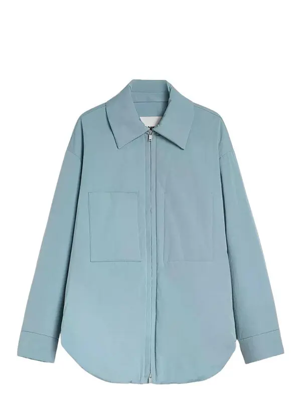 JIL SANDER Patch Pocket Padded Overshirt - Blue