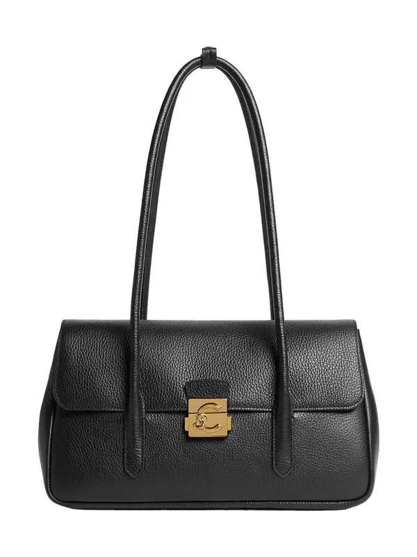 COCCINELLE Logo-buckle Shoulder Bag - Black