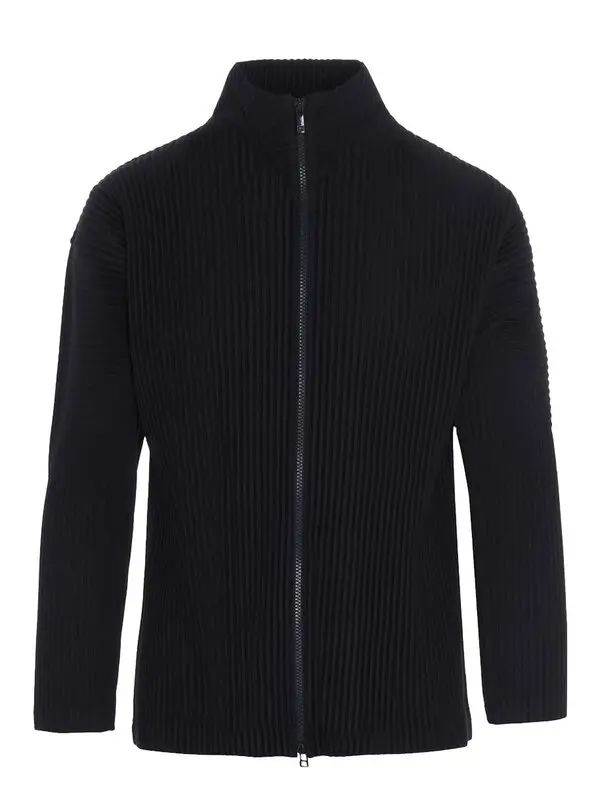Issey Miyake Basics' Pleated Cardigan - Blue