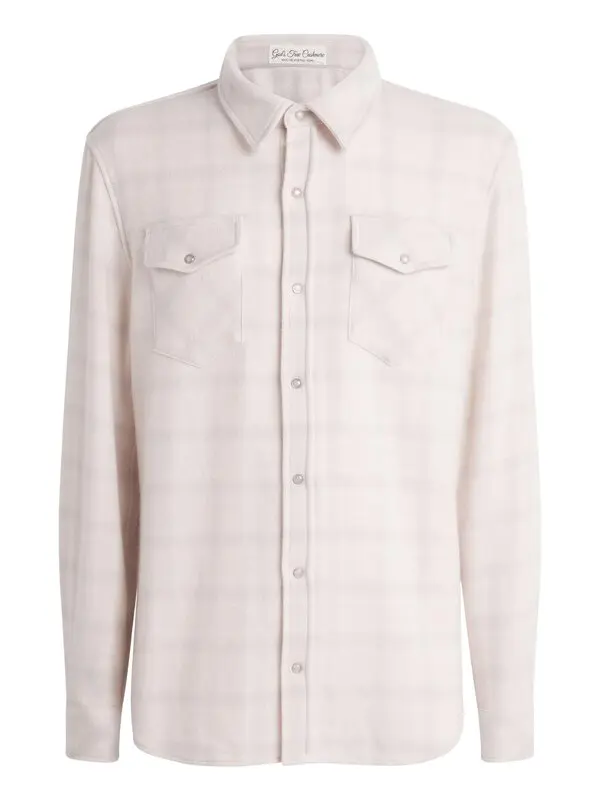 GOD'S TRUE CASHMERE Cashmere Check Overshirt - Pink