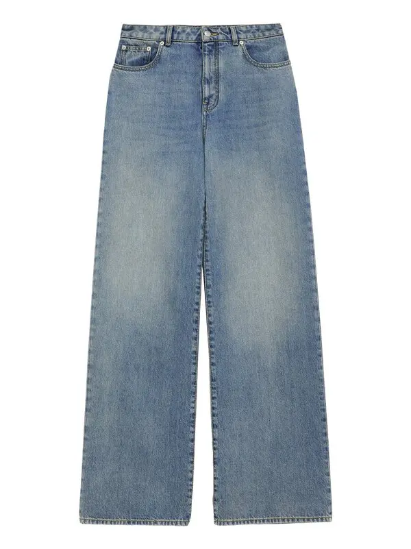 Alexander McQueen Mid-rise Wide-leg Jeans - Blue