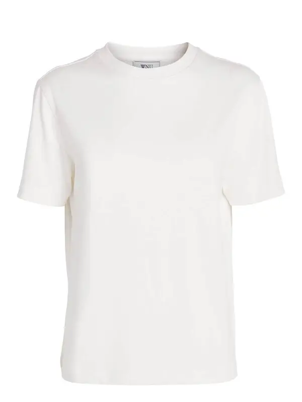 WITH NOTHING UNDERNEATH Cotton Soho T-shirt - White