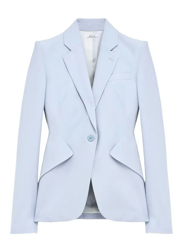Alexander McQueen Single-breasted Blazer - Blue