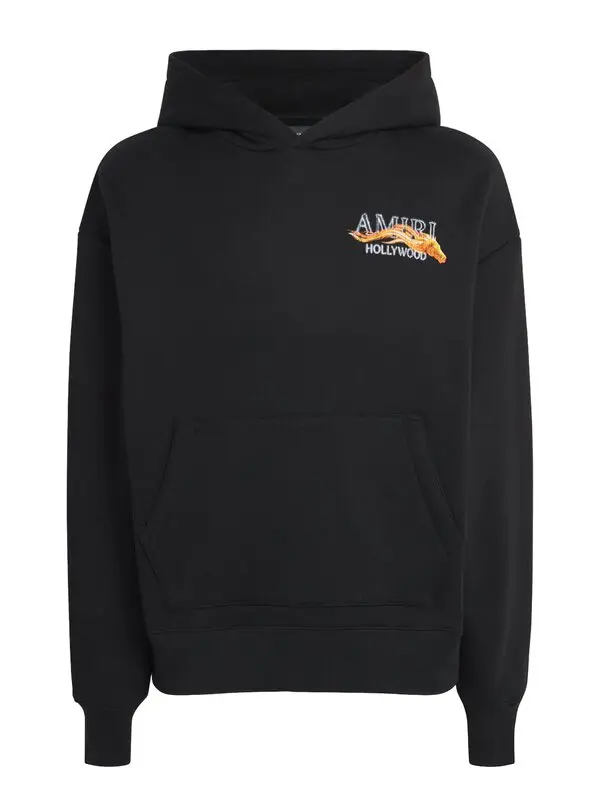 Amiri Cotton Hollywood Horse Hoodie - Black