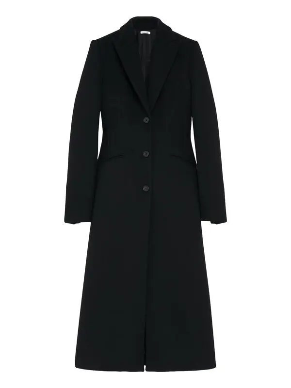 Alexander McQueen Wool Single-breasted Coat - Black