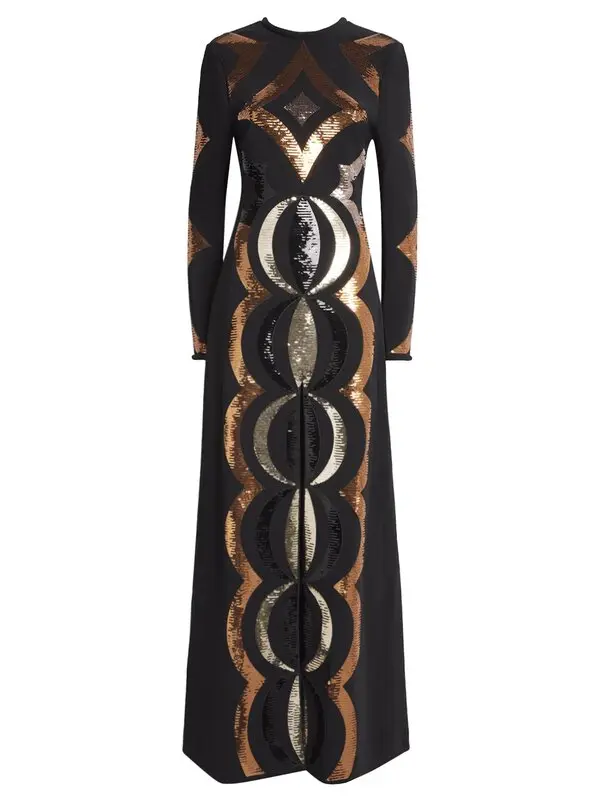 Emilio Pucci Sequinned Maxi Dress - Black