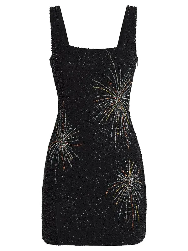 Staud Embellished Le Sable Mini Dress - Black