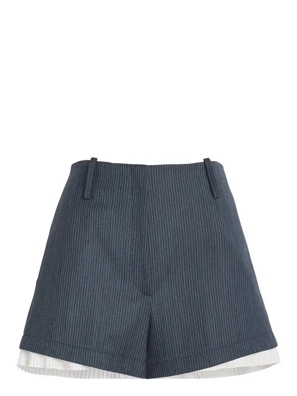Sandro Pinstriped Wide-leg Trousers - Blue