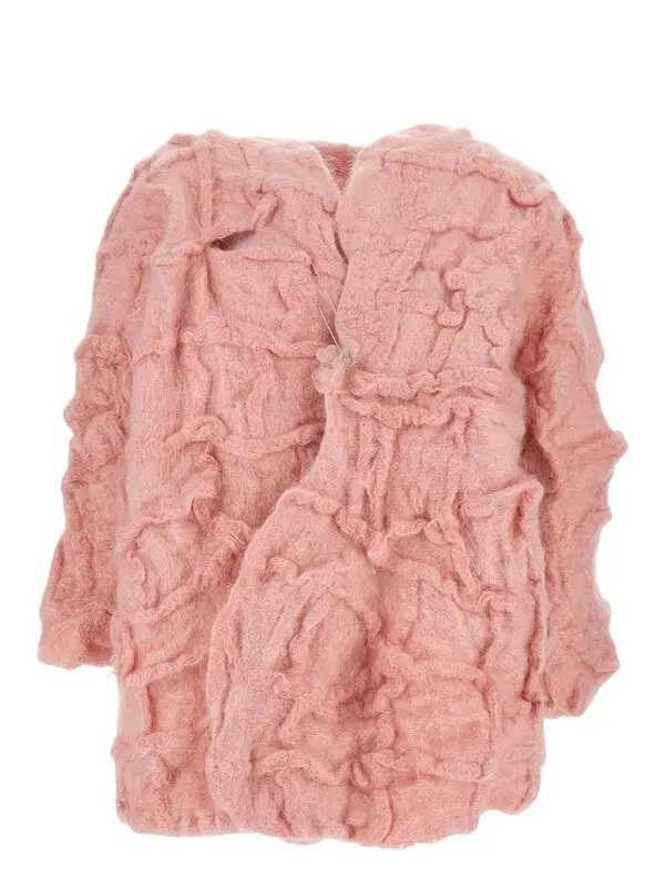DANIELA GREGIS Mosaic Wool-blend Jacket - Rose