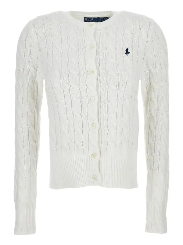 Polo Ralph Lauren Long Sleeve Cardigan - White