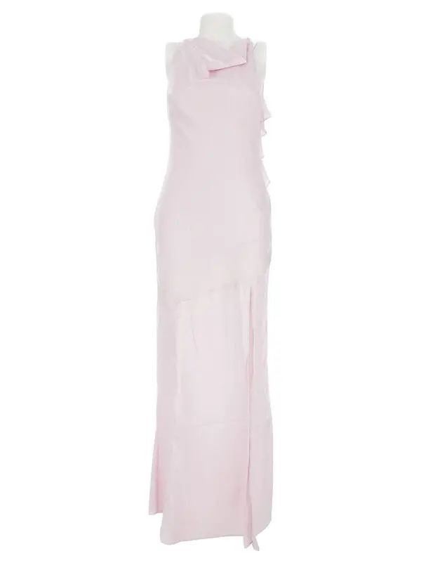 Remain Birger Christensen Long Cascade Dress - Rose