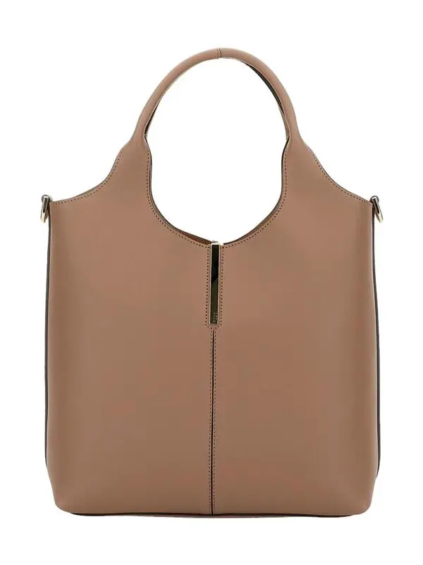 TOD'S Leather Shoulder Bag - Beige