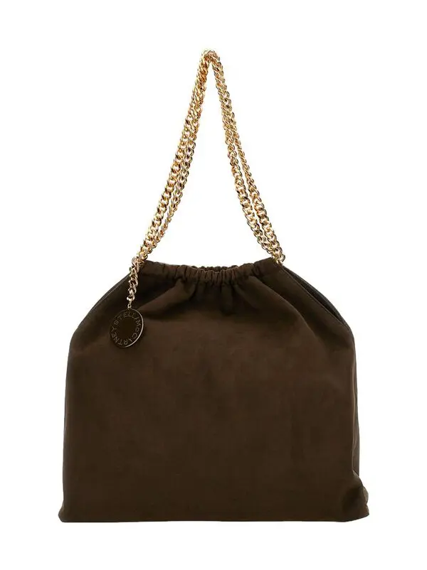Stella McCartney Falabella Medium Tote With Suede Drawstring - Brown