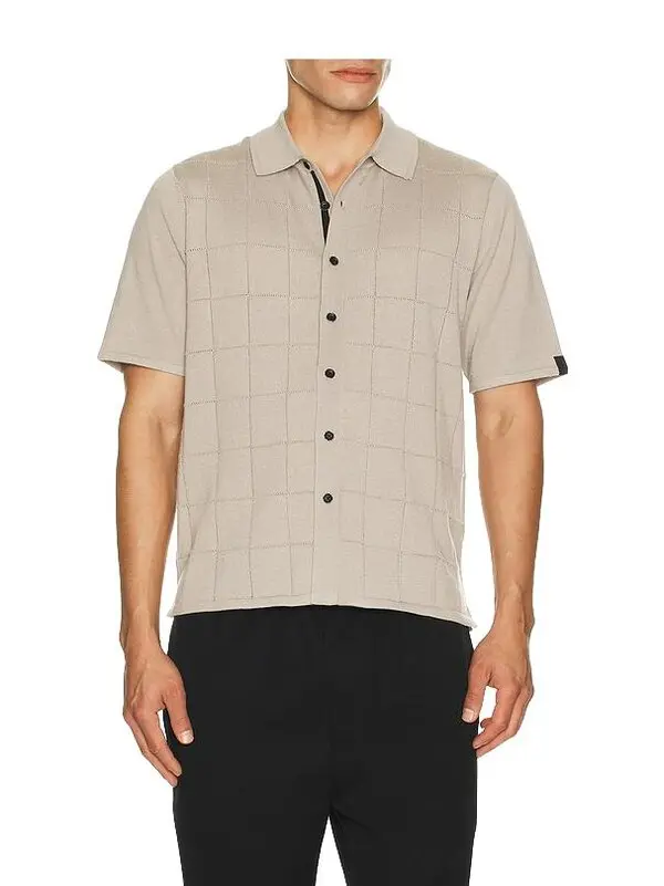 Rag & Bone Window Pane Dalton Knitted Shirt In . Also - Brown