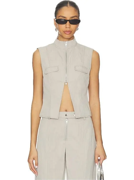 BY.DYLN Tasha Vest - Grey