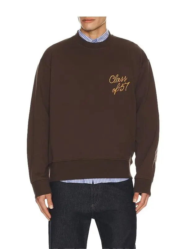 President's Class 57 Crew Sweatshirt - Brown