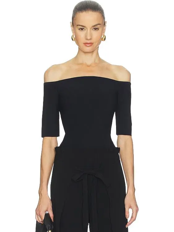 Cult Gaia Sanders Off-the-shoulder Top - Black