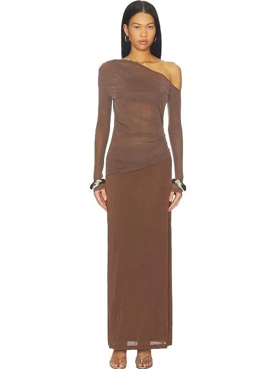 SOVERE / Zeya Long Sleeve Dress - Brown