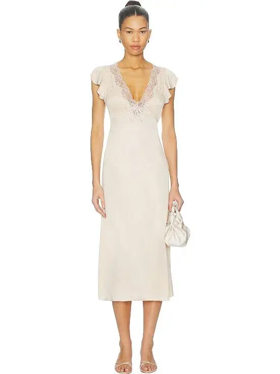 Free People Tied With Joy Midi Dress - Ivory