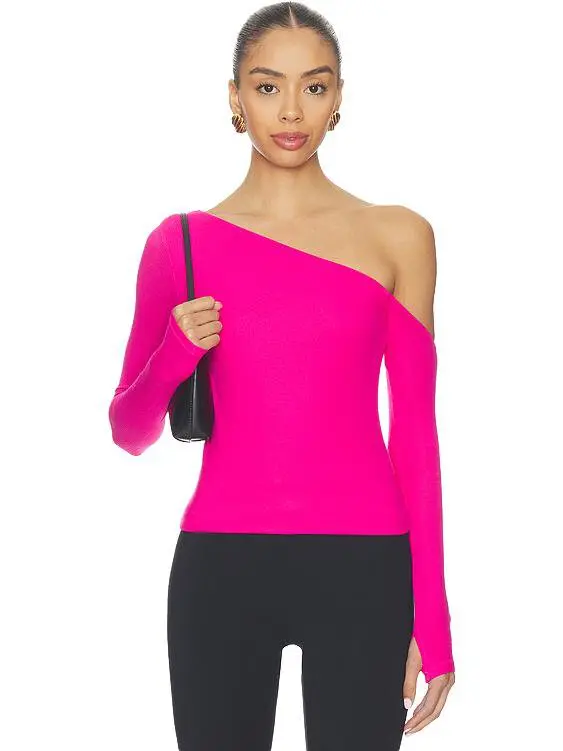 Michael Lauren Magdaleno Asymmetrical Longsleeve Top - Pink