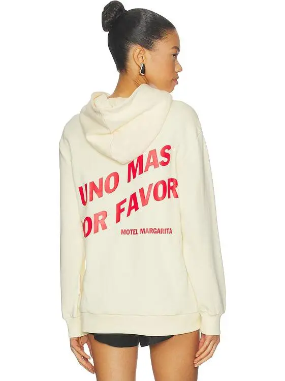 MOTEL MARGARITA Graphic Logo Hoodie - Cream