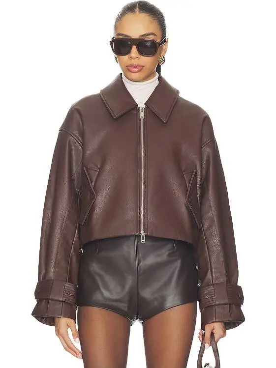 NICHOLAS Paris Moto Jacket - Chocolate