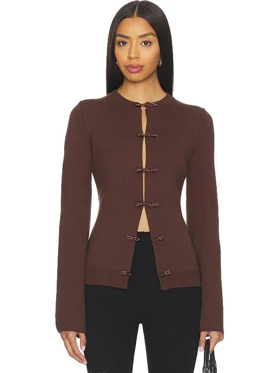 SAU LEE Clover Cardigan - Brown