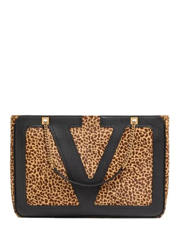 Valentino Garavani Viva Superstar Medium Shopping Bag - Animal Print