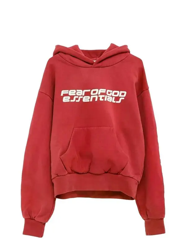Fear Of God Logo-print Hoodie - Red