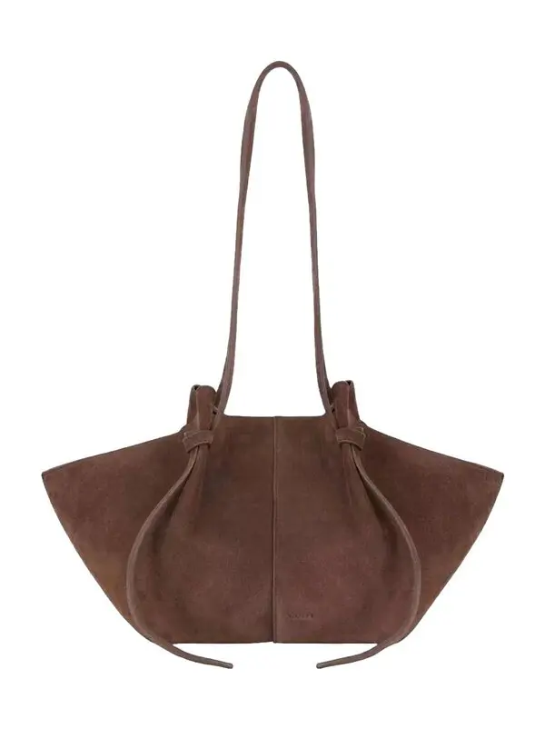 Yuzefi Mochi Curves Suede Tote Bag - Brown