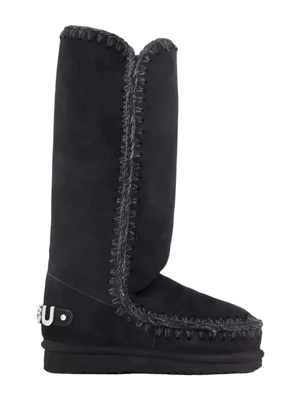Mou Stitched Boots - Black