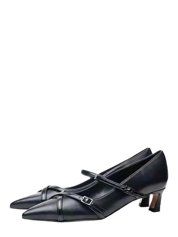 POCHE PARIS Buckle-strap Pumps - Black