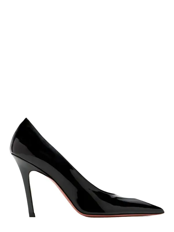 Amina Muaddi Christine Patent Pointed Pumps - Black