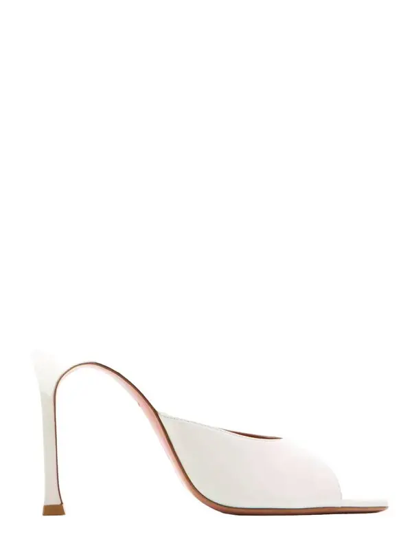 Amina Muaddi Alexa High Heel Sandals - White