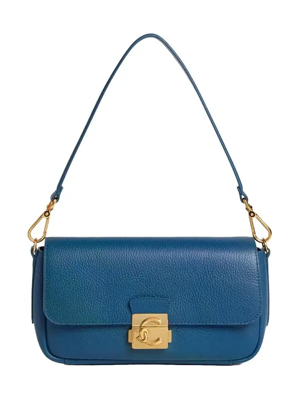 COCCINELLE C-me Lock Medium Shoulder Bag - Blue