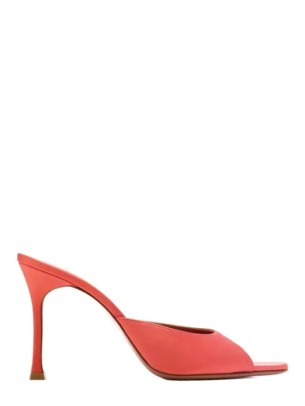 Amina Muaddi Alexa Peep-toe Heel Sandals - Orange