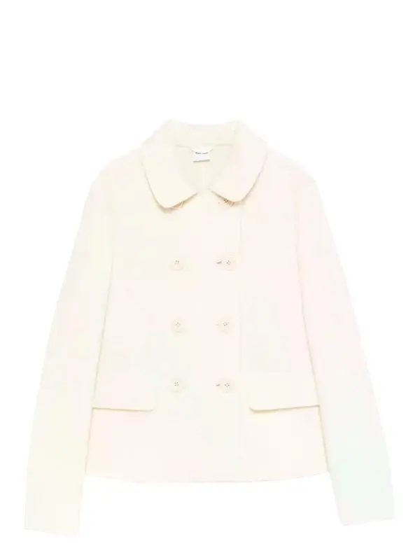 Aspesi Round Collar Double-breasted Jacket - Neutrals