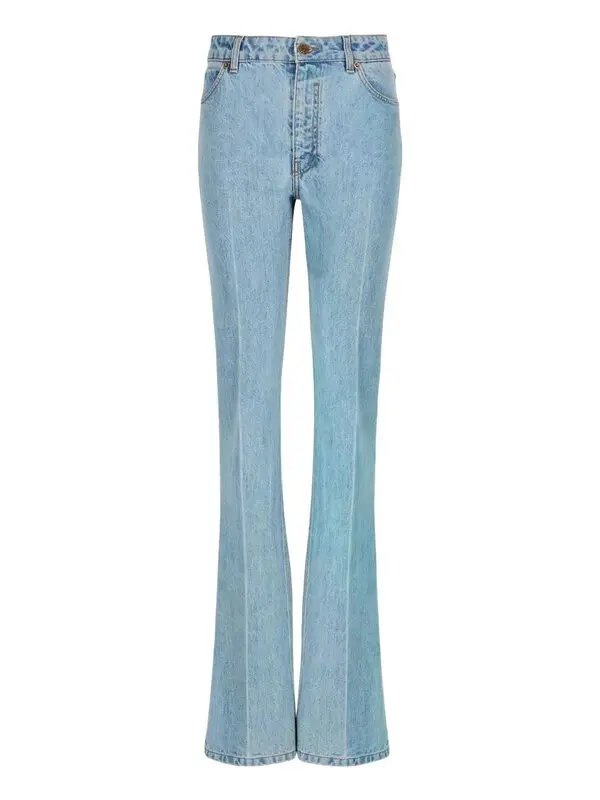 Balmain High-waisted Flared Jeans - Blue