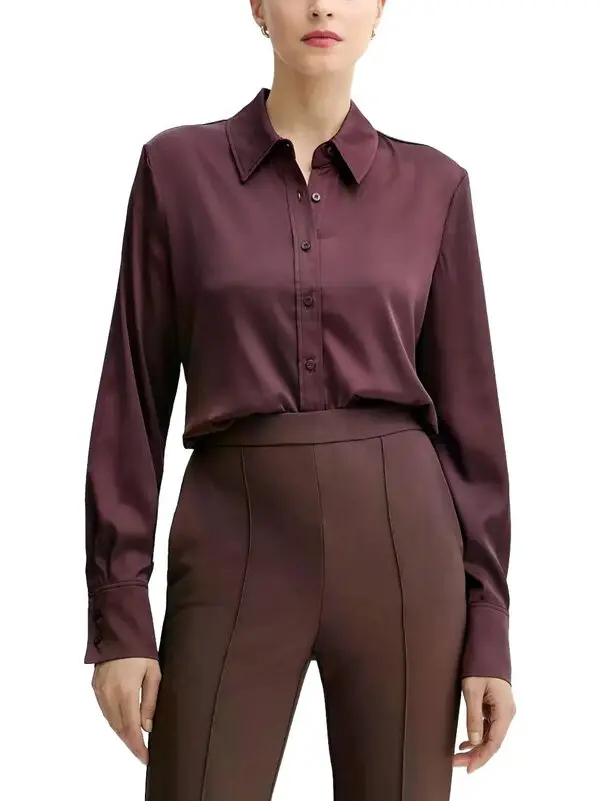 Guess Buttoned Collared Shirt - Purple
