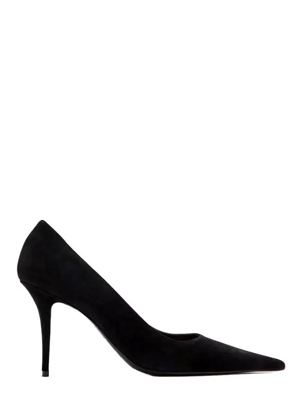 Amina Muaddi Barbara Suede Pumps - Black