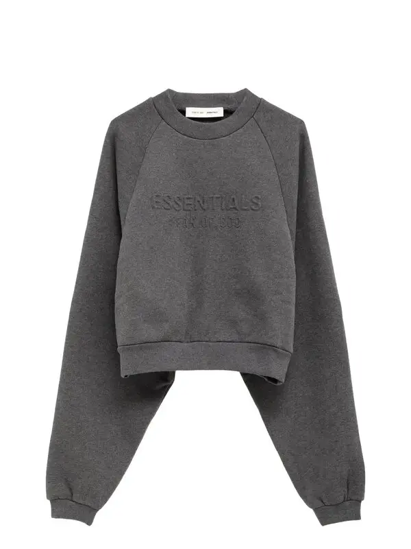 Fear Of God 90s Embossed-logo Crew-neck Sweatshirt - Grey