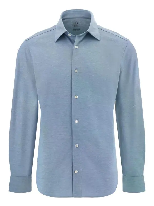 Boggi Milano Buttoned Collar Shirt - Blue