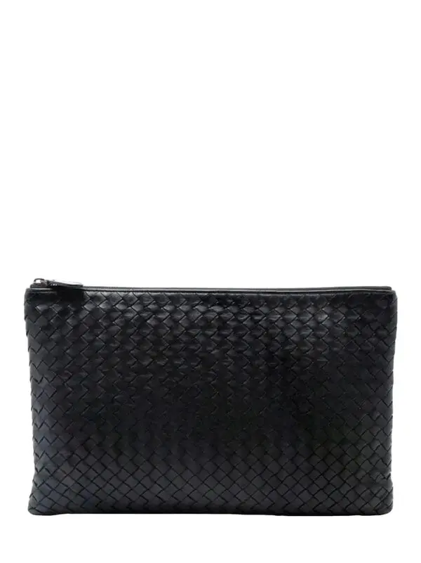 Bottega Veneta Nappa Intrecciato Clutch Bag - Black