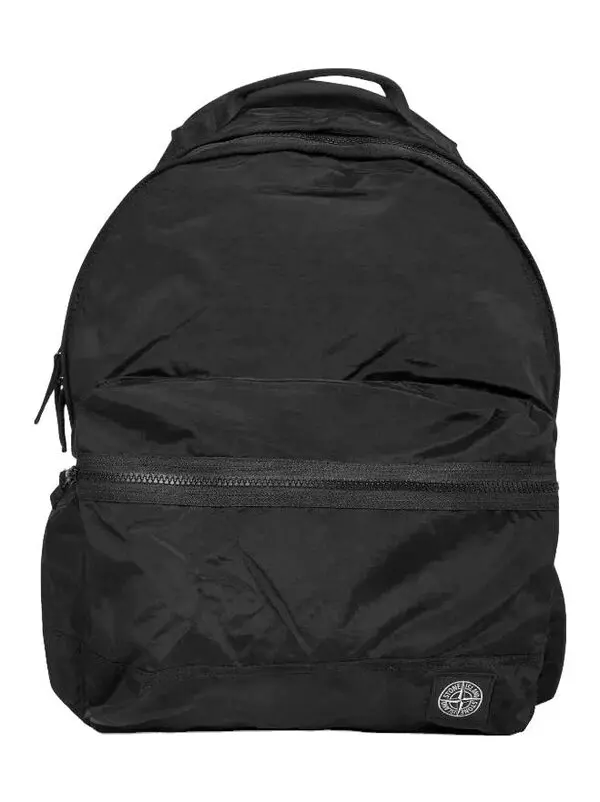Stone Island Padded Zip-up Backpack - Black