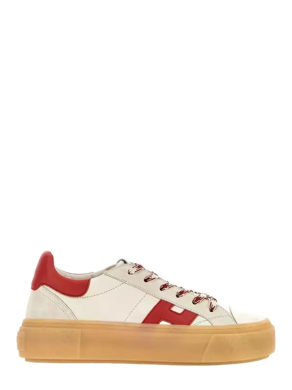 Hogan H705 'h' Appliqué Platform Sneakers - Neutrals