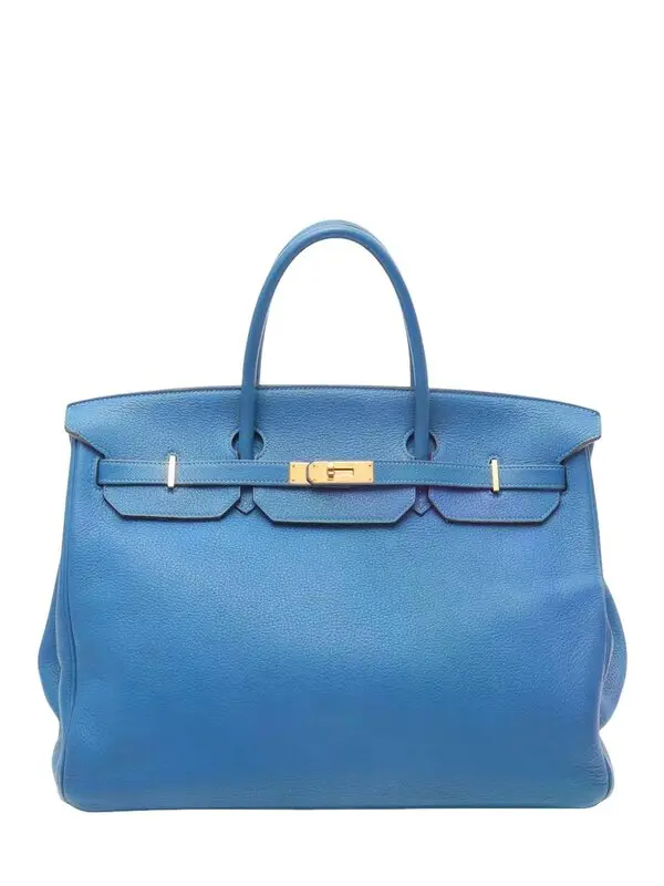 Hermès 2011 Togo Birkin Retourne 40 Handbag - Blue
