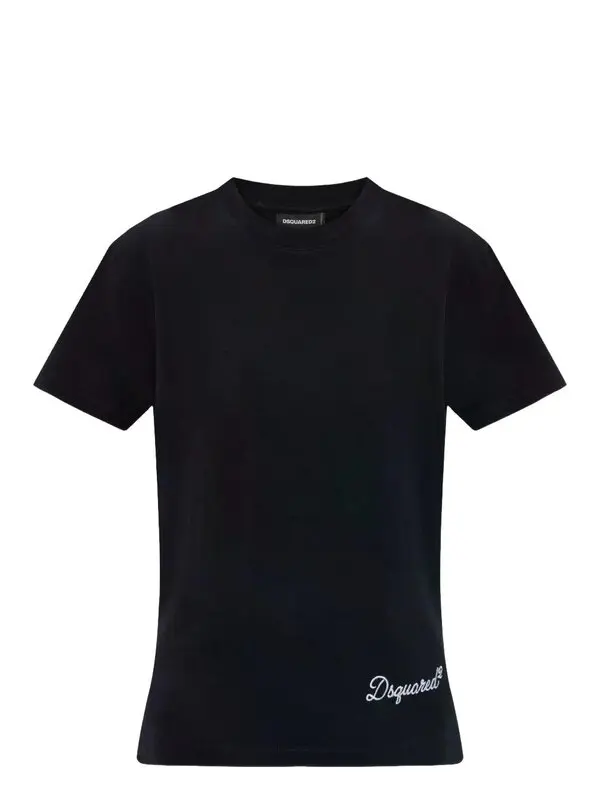 Dsquared2 Logo-embroidered T-shirt - Black