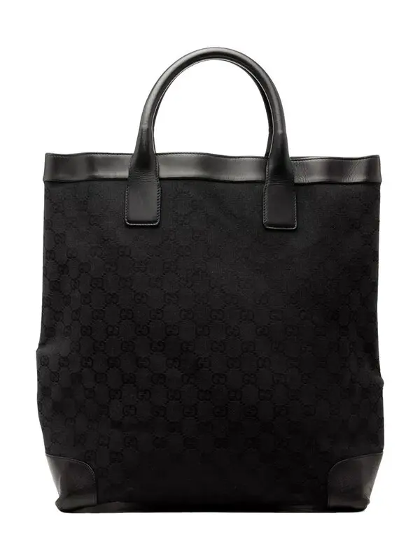 Gucci Gg Canvas Tote Bag - Black