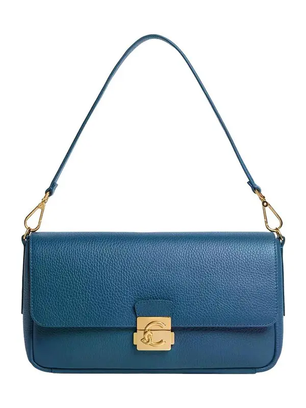 COCCINELLE C-me Lock Logo-plaque Shoulder Bag - Blue