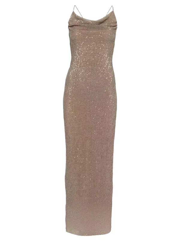 L'IDEE Cosmopolitan Sequinned Maxi Dress - Brown